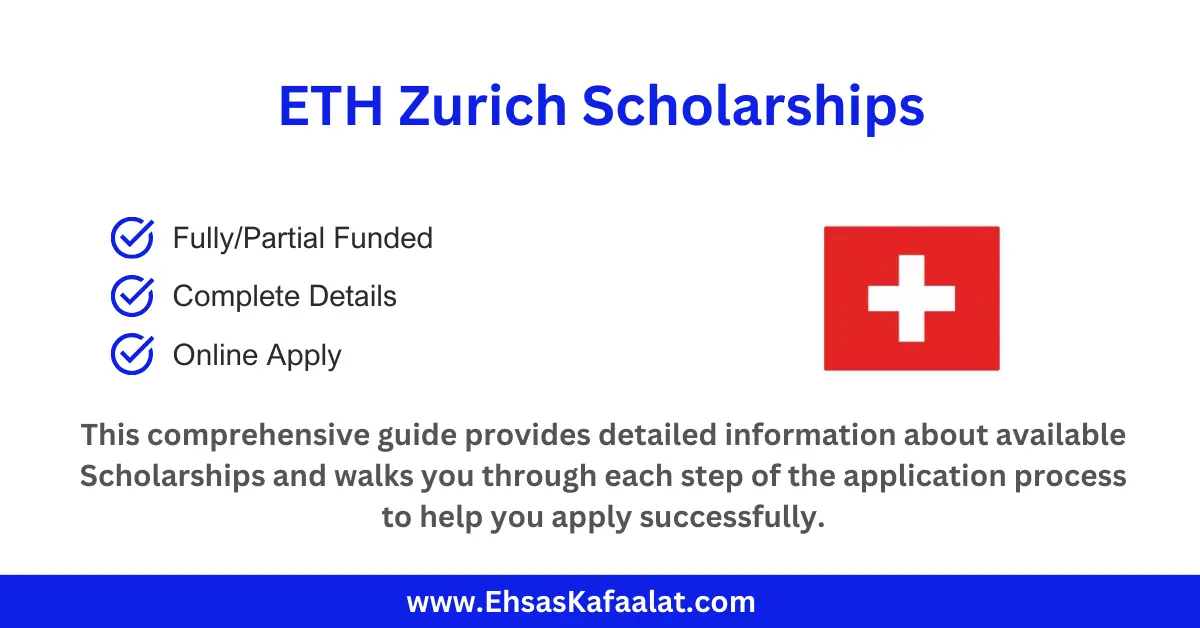 ETH Zurich Scholarship 2026 (Fully Funded) | Application Process
