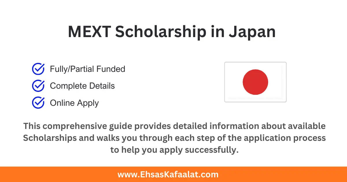 MEXT Scholarship 2026 In Japan (Application Process)