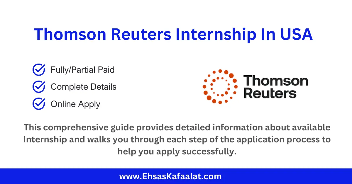 Thomson Reuters Internship 2026 | Paid Internship In USA