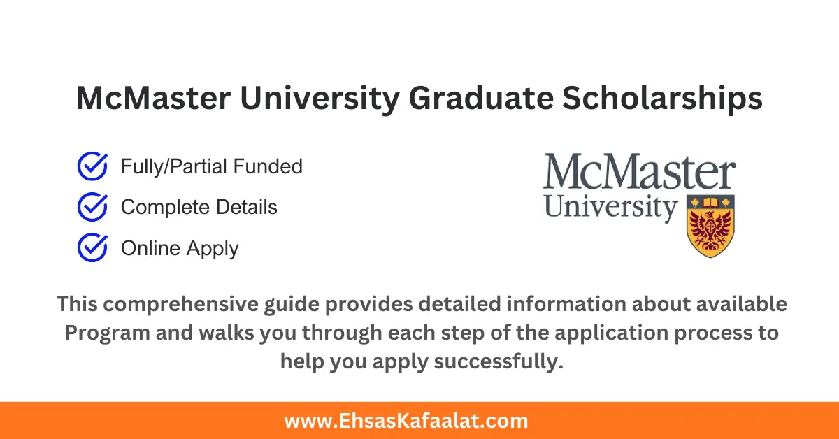 McMaster University Graduate Scholarships 2026 In Canada (Fully Funded)